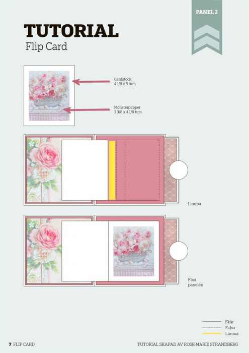 Flip card – bröllopskort med papper från Stamperia - Kristinas ...