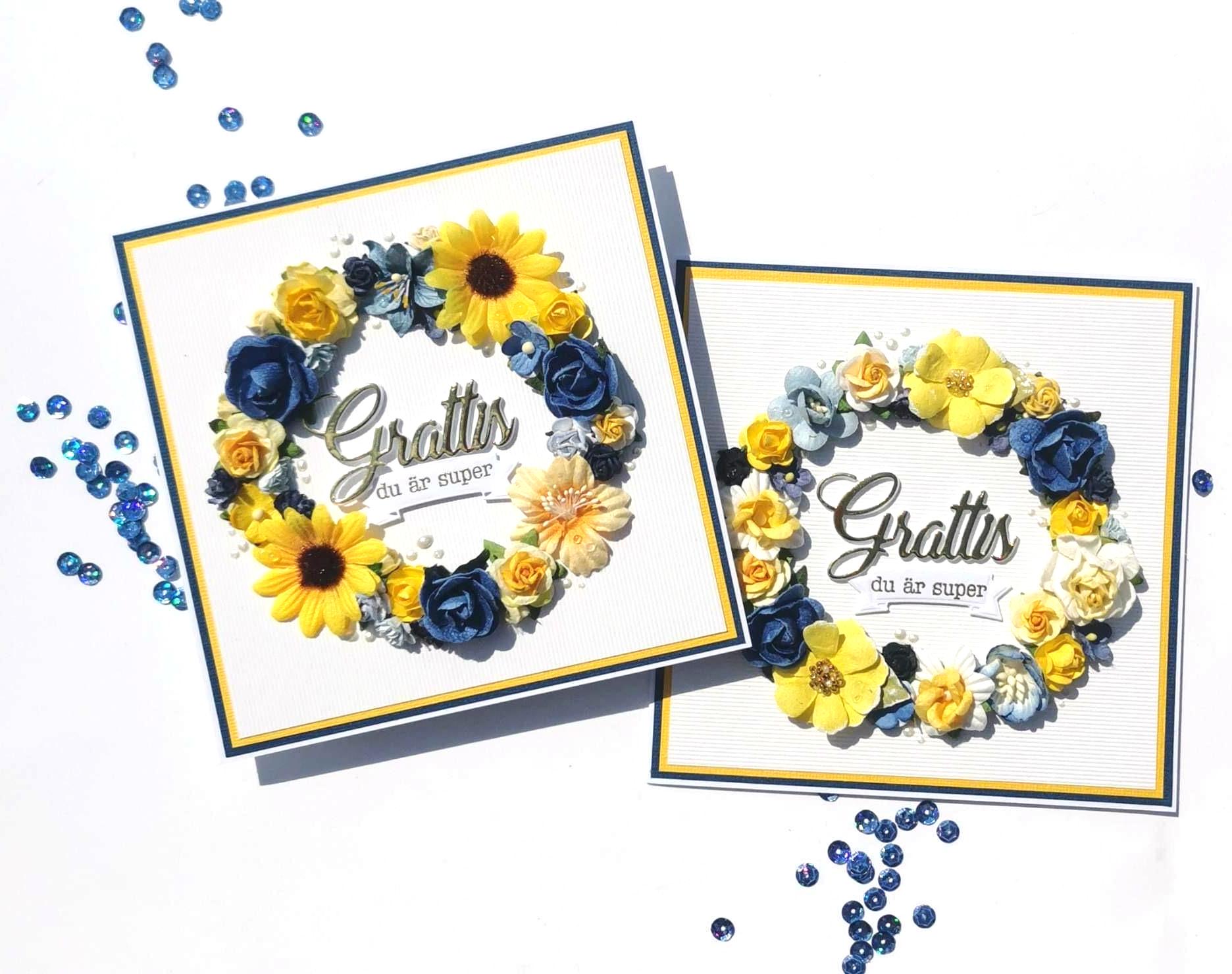 Studentkort -Blomsterkrans - Kristinas Scrapbooking Blogg