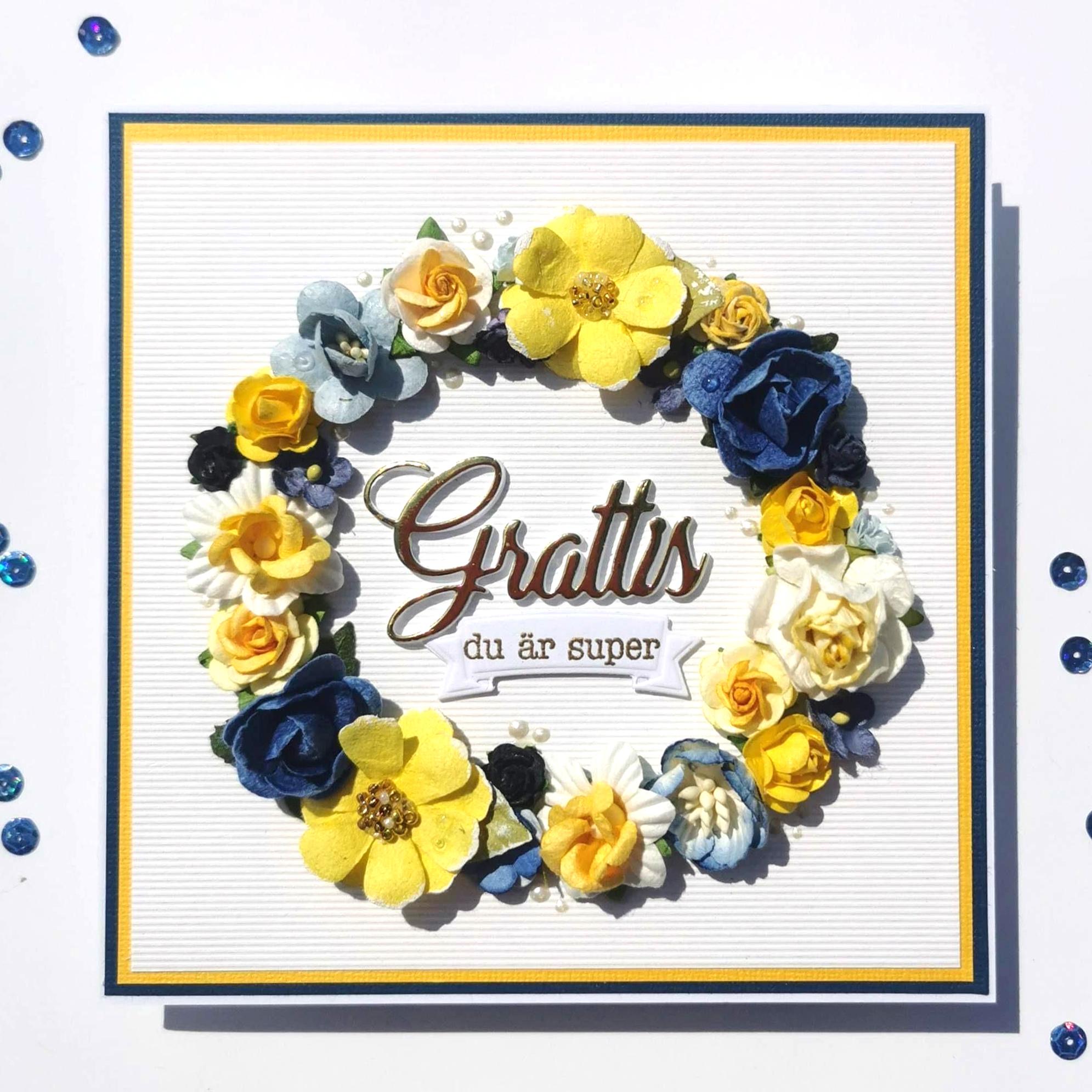 Studentkort -Blomsterkrans - Kristinas Scrapbooking Blogg